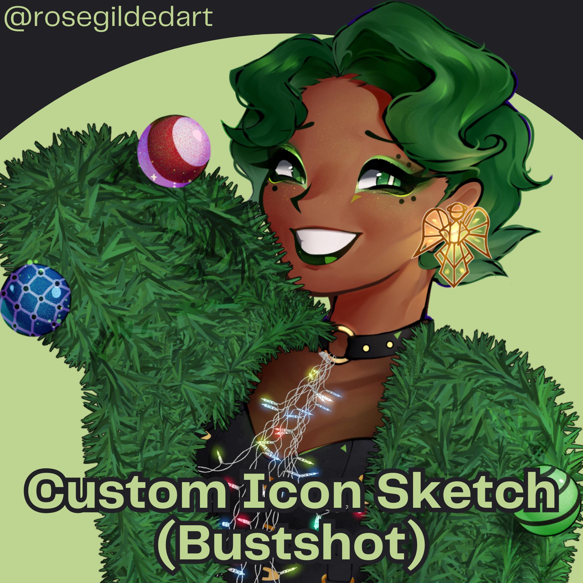 Custom Icon Pfp Commission: Headshot Portrait (colored Sketch) | High ...