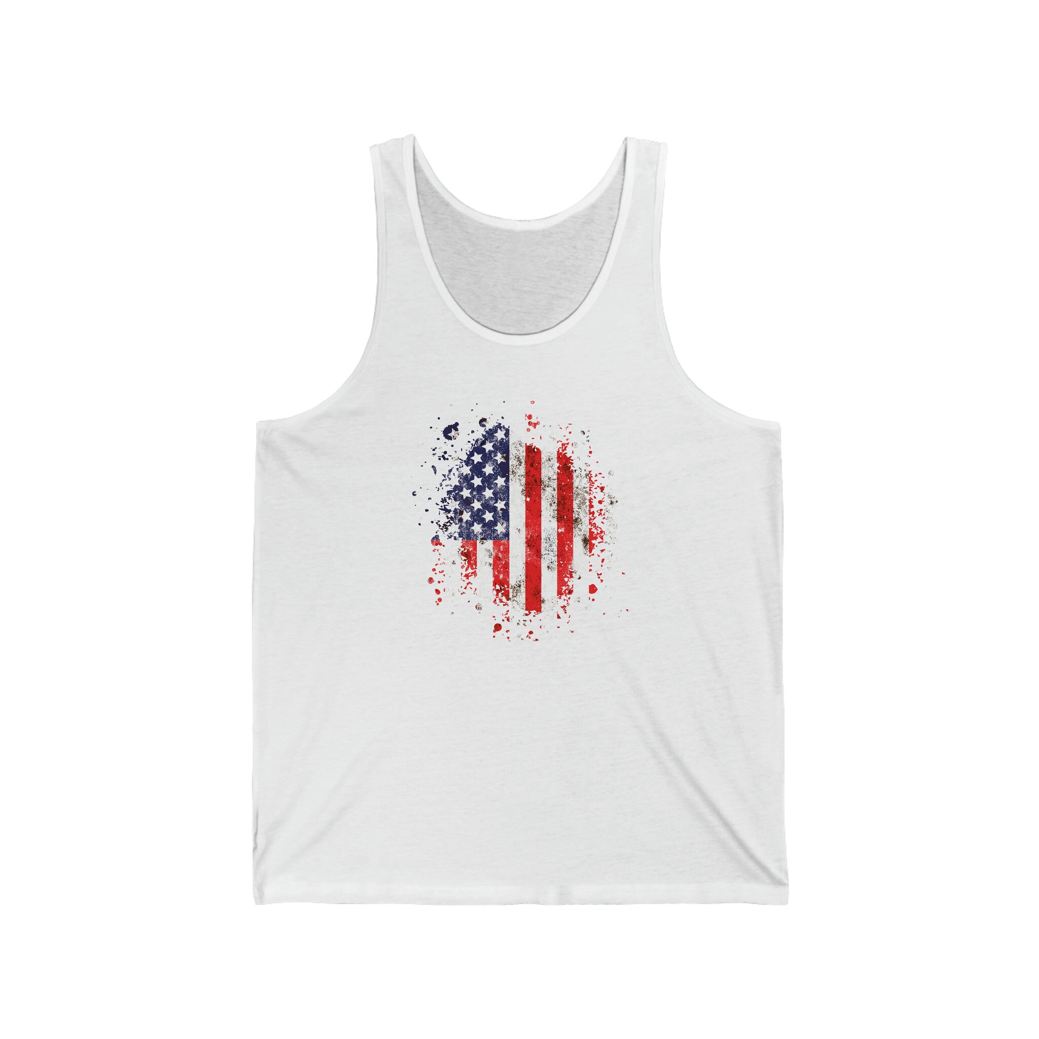 USA Flag Distressed Tank, 4th of July Family Tank, American Flag Tank ...