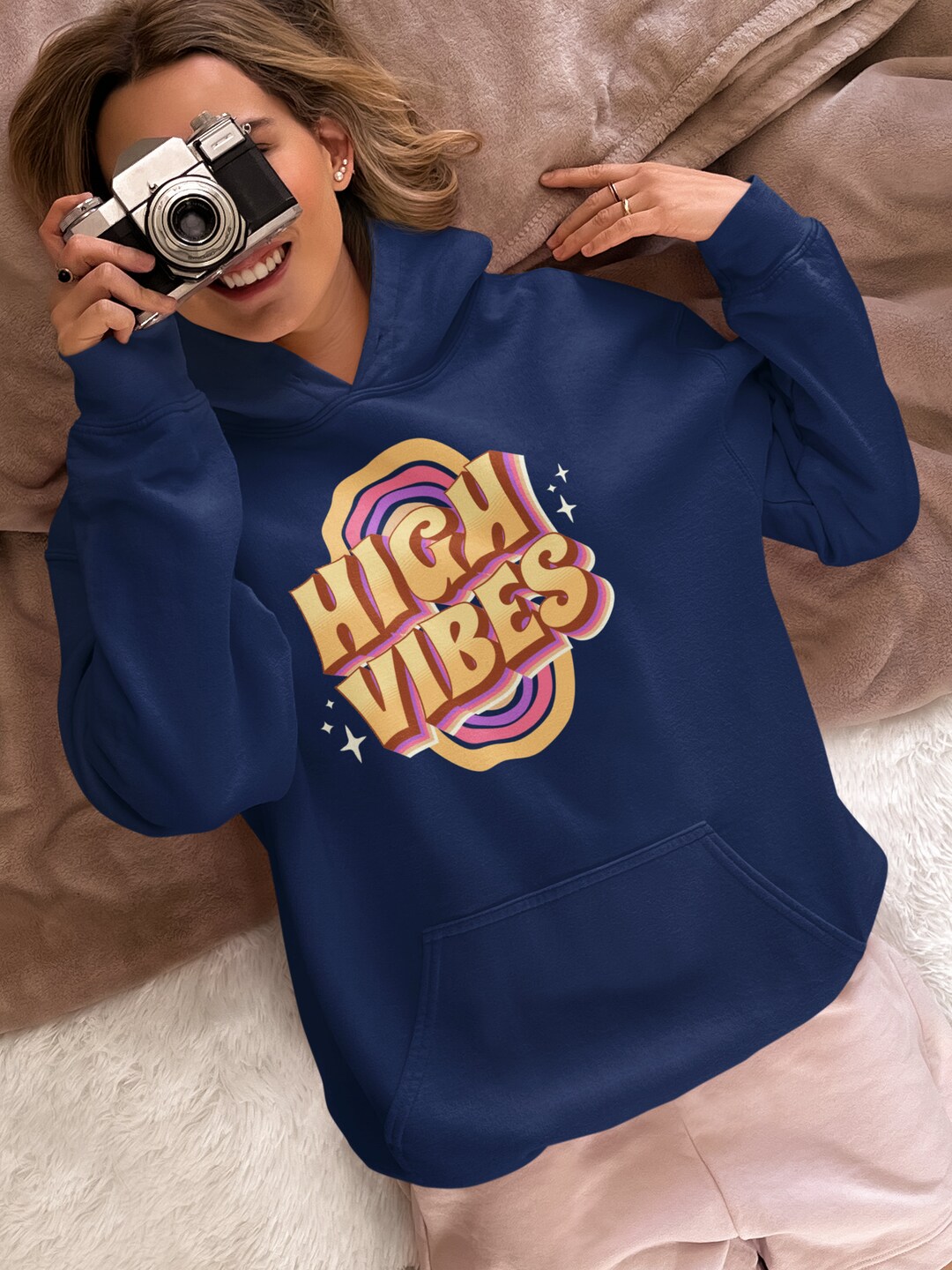 Women's High Vibes, High Times, Spiritual, 70's, 80's, Heavy Blend™ Hooded Sweatshirt - Etsy