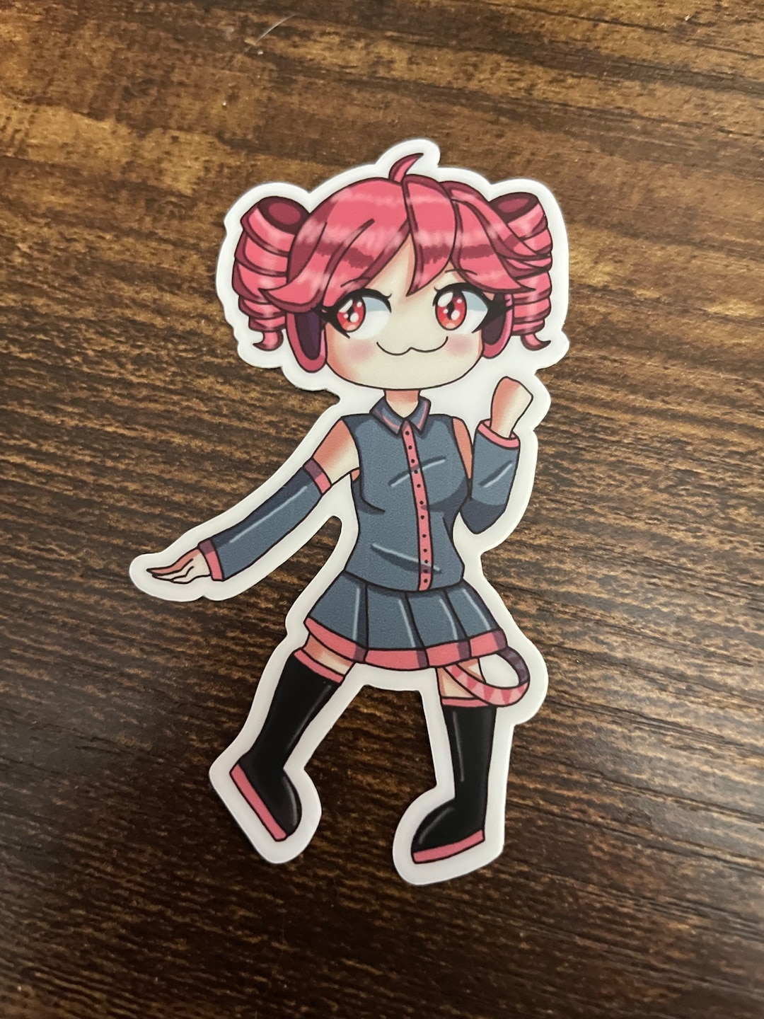 Kasane Teto UTAU Synth V Vinyl Sticker - Etsy