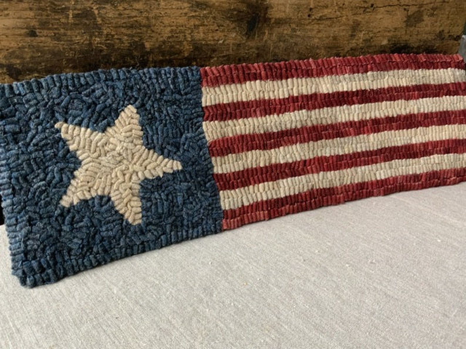 Finished Hooked American Flag Mat Rug - Etsy