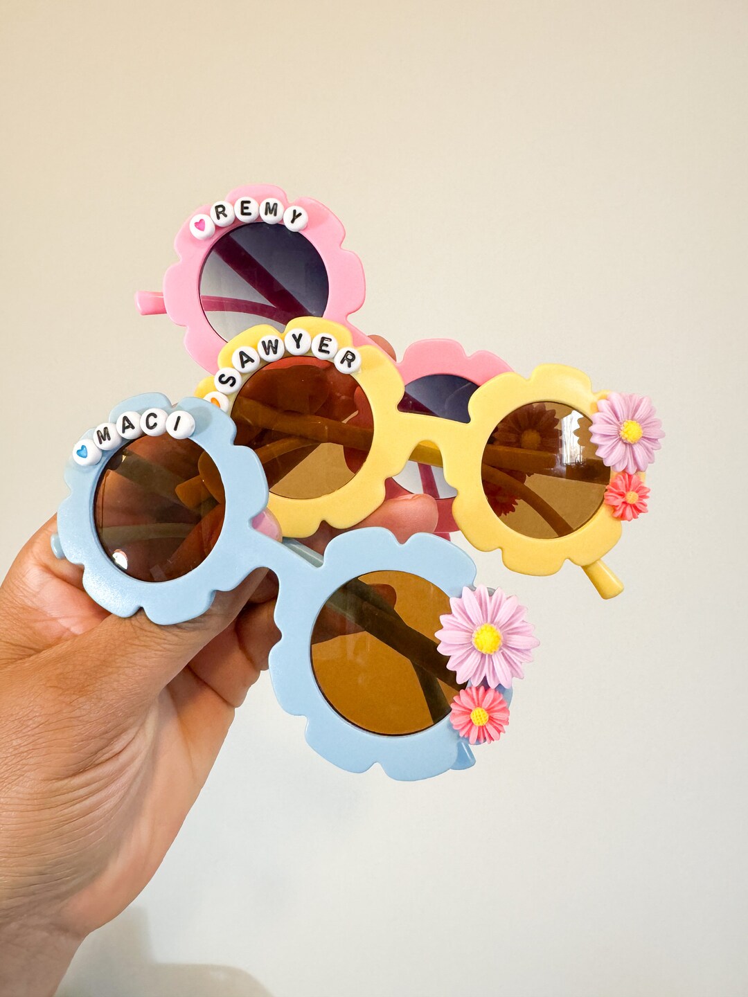 Personlized Kids Flower Sunglasses. Custom Sunglasses. Kids Sunglass ...