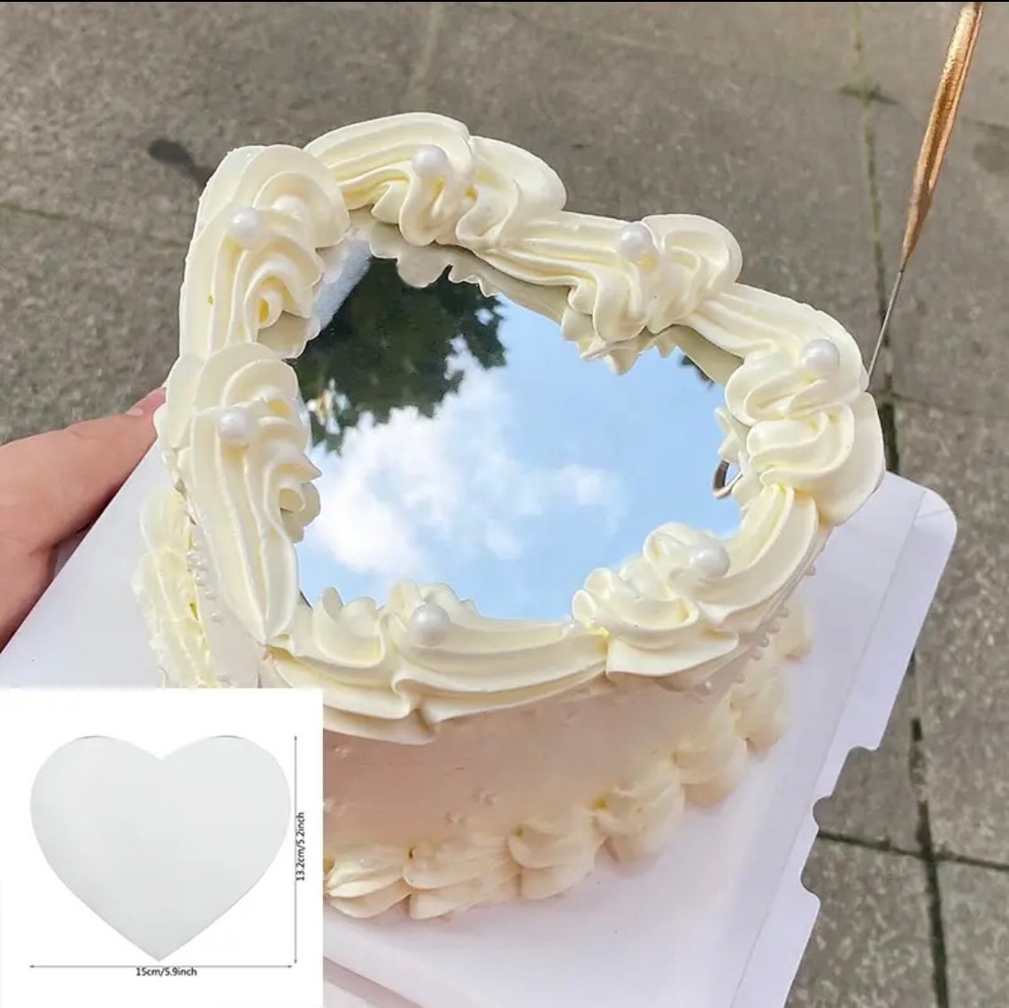 8 Inch Mirror Cake Topper - Etsy