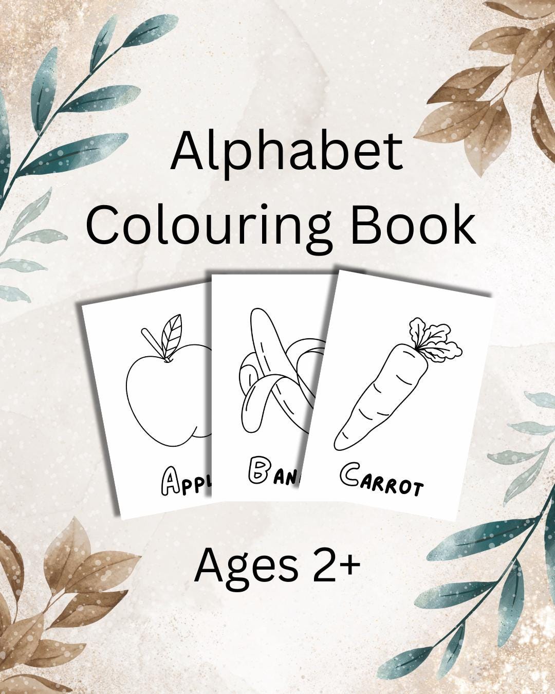 Alphabet Colouring in Book - Etsy