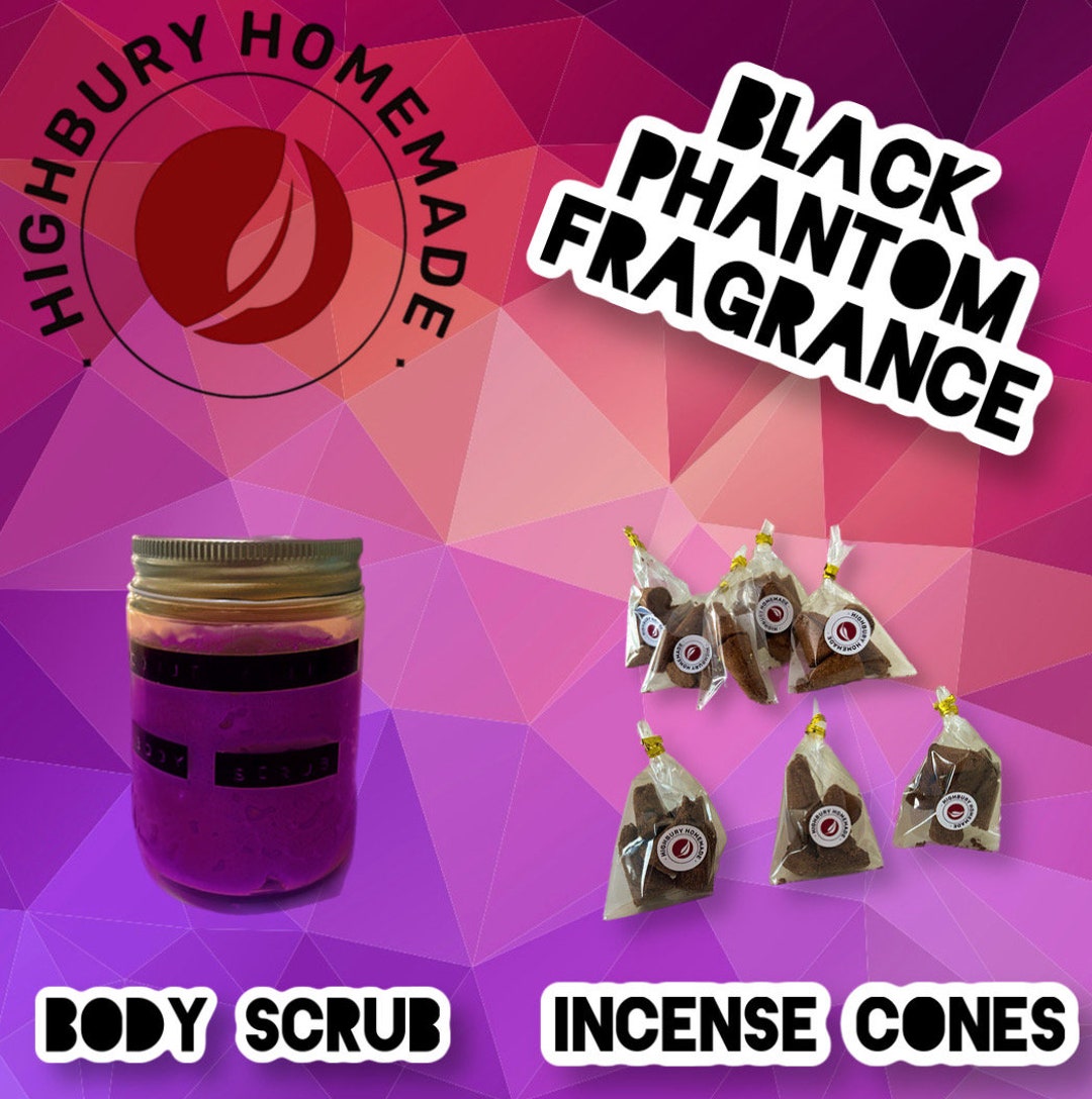 Black Phantom Fragrance DUPE Body Scrub & Incense Cones. Vegan Beauty ...