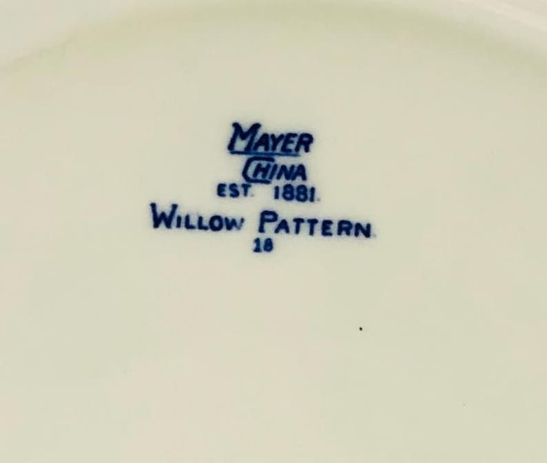 Vintage 1950s Blue Willow Divided Grill Plate Restaurant Ware Diner ...