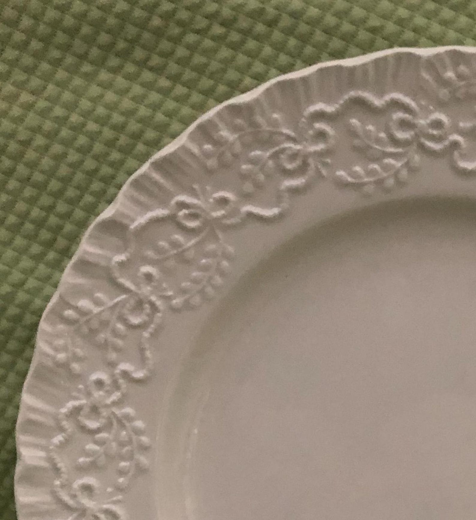 Ralph Lauren Wedgwood White Claire Salad Plate With Ruffled Scalloped ...