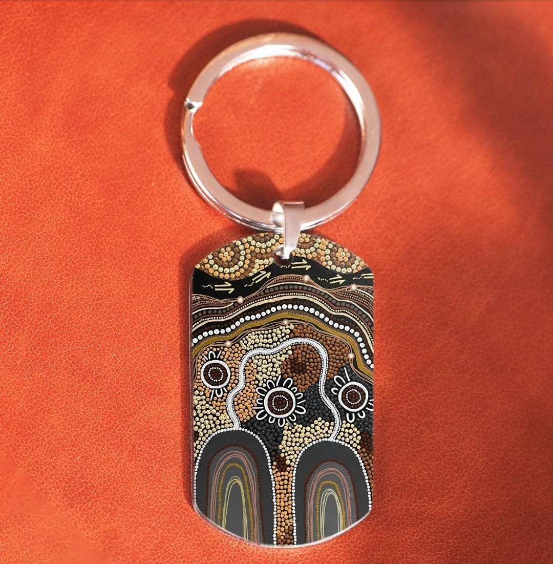 Aboriginal Designed Keyrings - Etsy