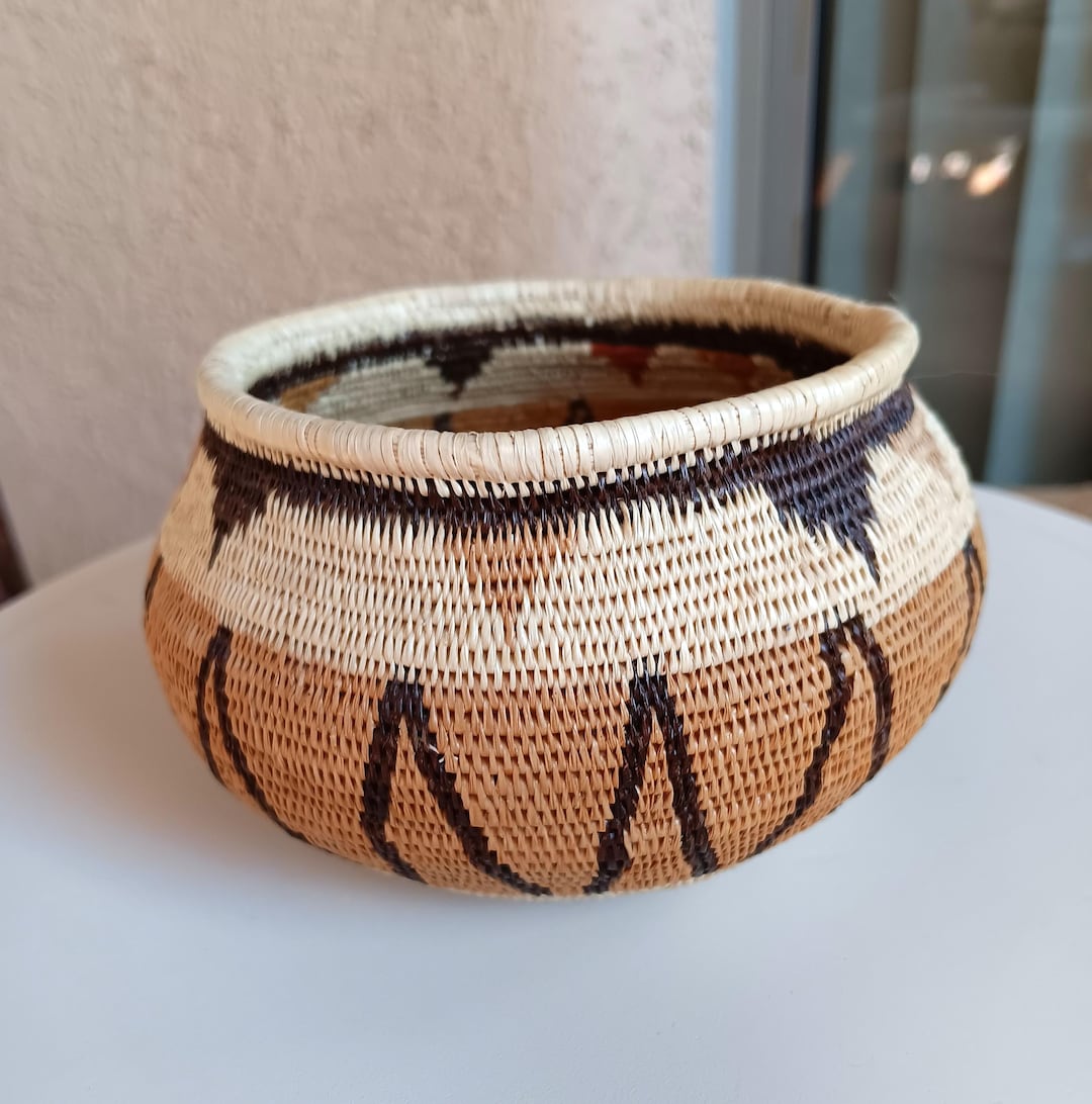 Vintage Wounaan Embrera Darien Traditional Handwoven Basket, Panamanian ...