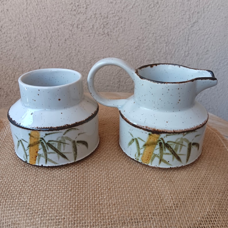 Vintage Wedgwood Midwinter Pottery RANGOON Stoneware, Sugar and Creamer ...