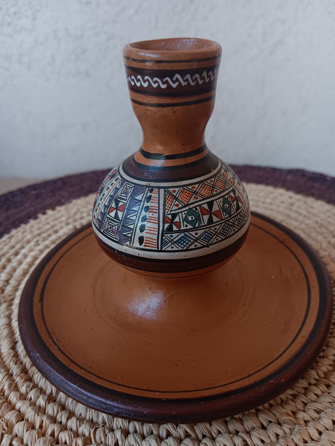Cusco Peruvian Clay Candlestick, Handmade by " Isac - Cusco, Peru ...