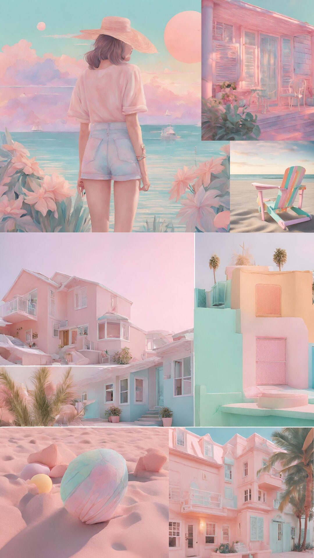 Pastel Summer Aesthetic Phone Wallpaper - Etsy