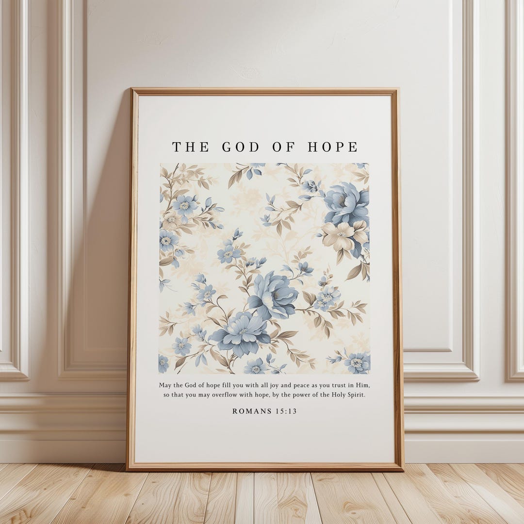 DIGITAL the God of Hope Printable Toile Inspirational Bible Verse ...