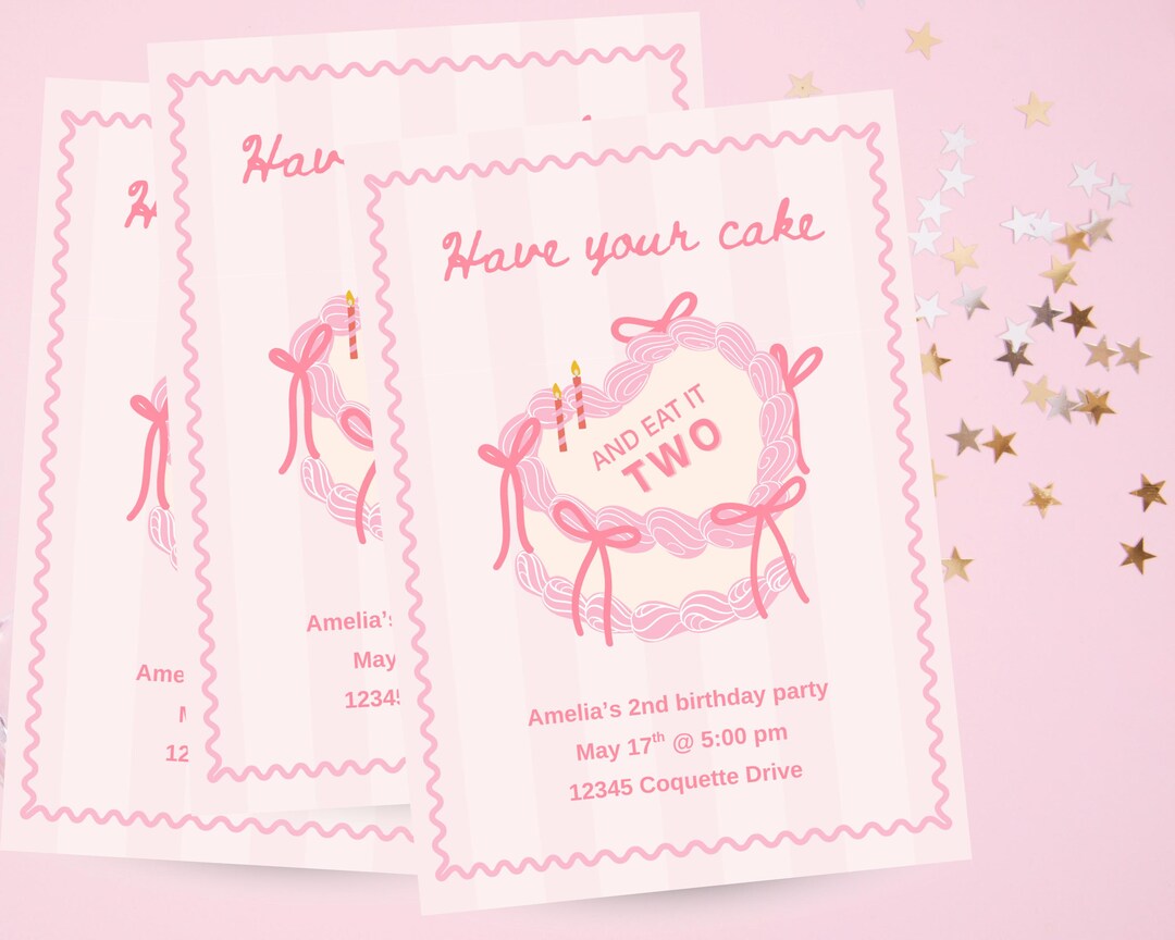 Have Your Cake and Eat It Two Invitation Two Sweet Birthday Invite ...