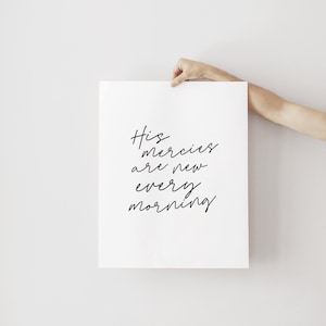 DIGITAL His Mercies Are New Every Morning Wall Art Religious Gift for ...