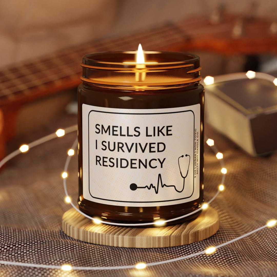 Residency Survivor Candle Finishing Residency Gift Ideas Medical ...