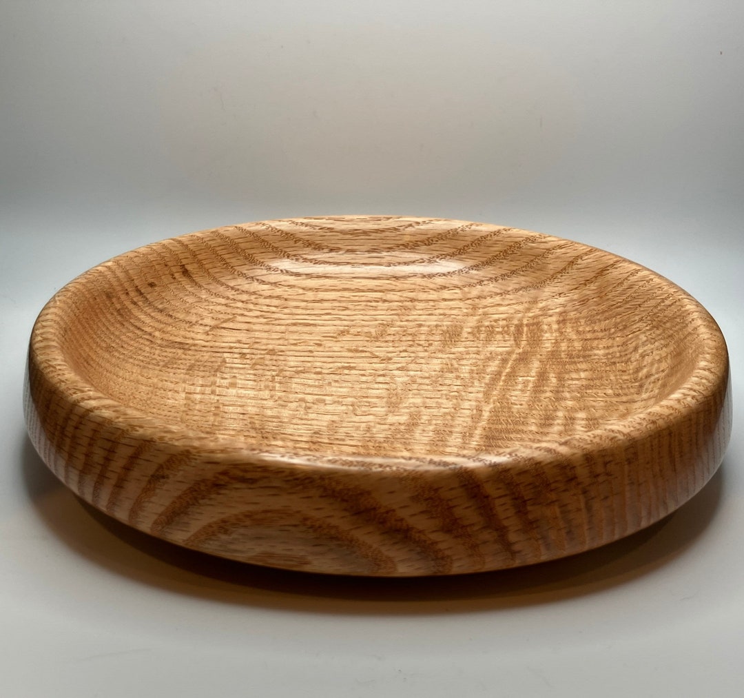 Deep Gloss White Oak Wood Plate Handcrafted and Polished to Perfection ...