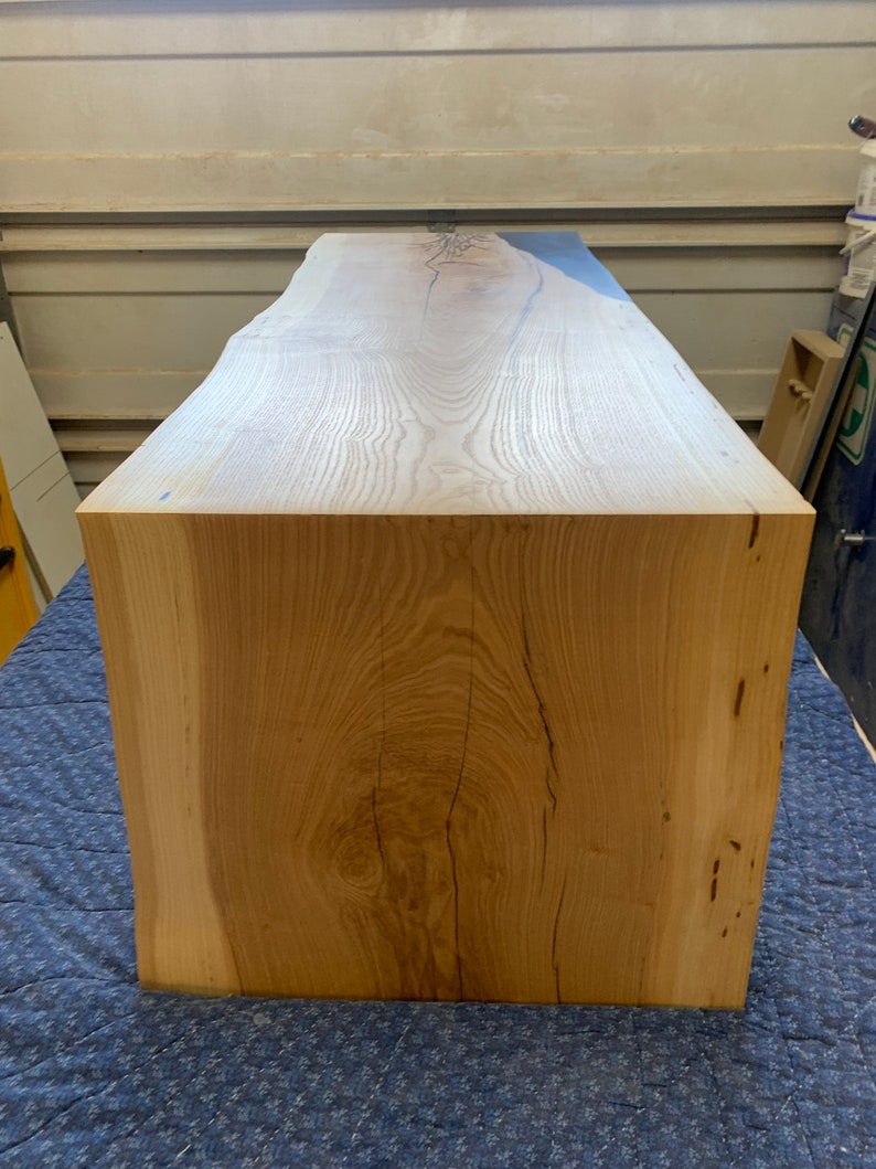 Live Edge Double Waterfall Coffee Table With Epoxy - Etsy