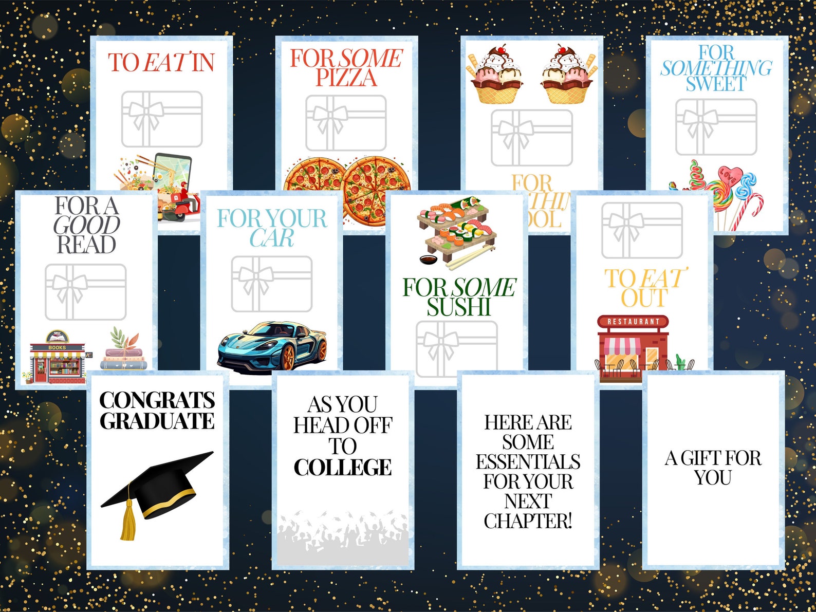 Graduation Gift Card Book | College Survival Kit | 5 X 7” | College ...