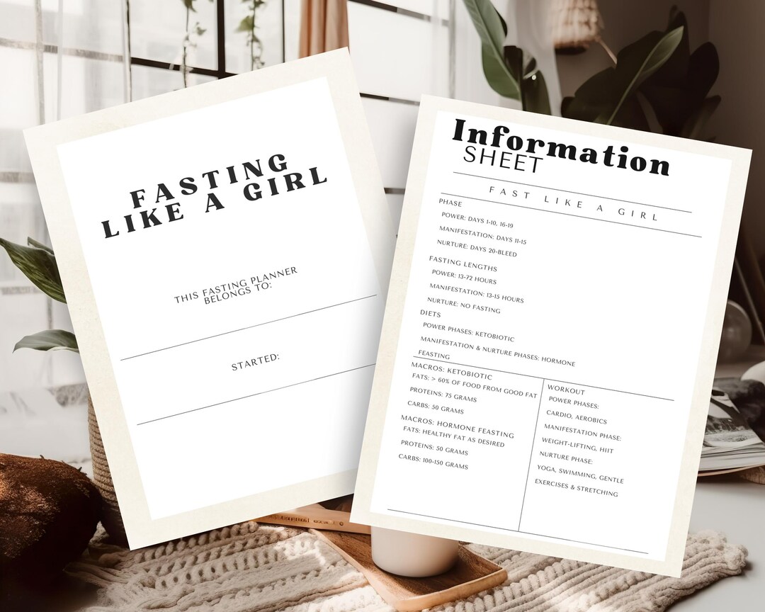 Fast Like A Girl Year Planner | Intermittent Fasting | Fast Track ...