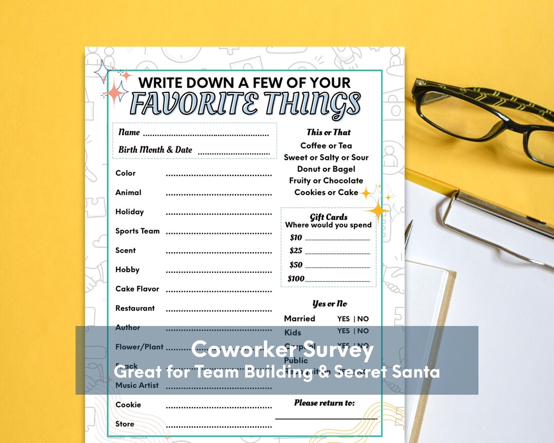 Team Building Get to Know Me Questionnaire Printable | Office Team ...