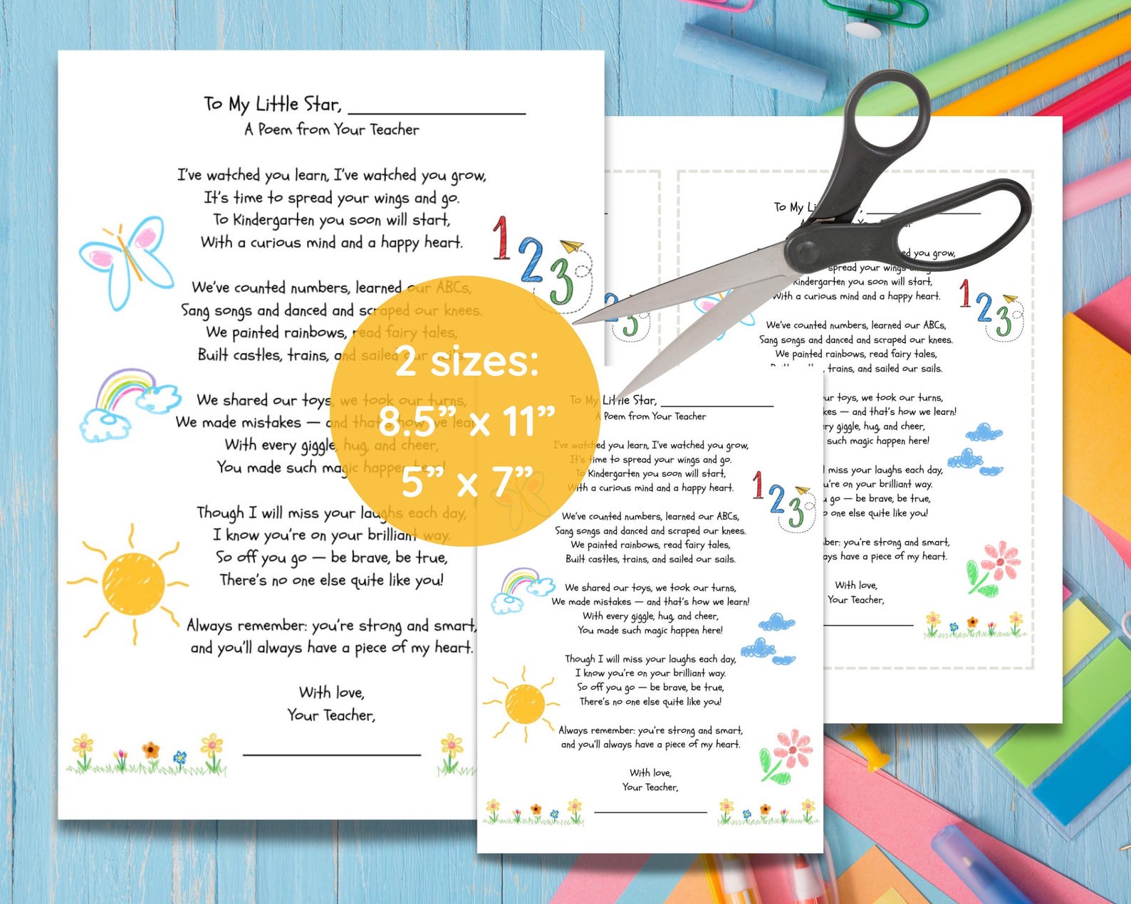End of Year Poem From Preschool Teacher | TK Teacher | Printable ...