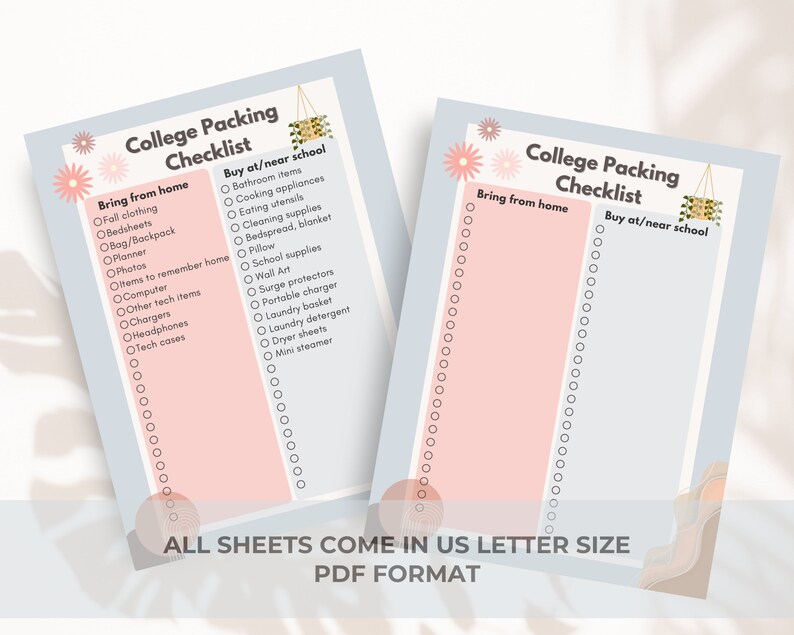 Detailed College Checklist | College Packing Checklist | Dorm Room ...