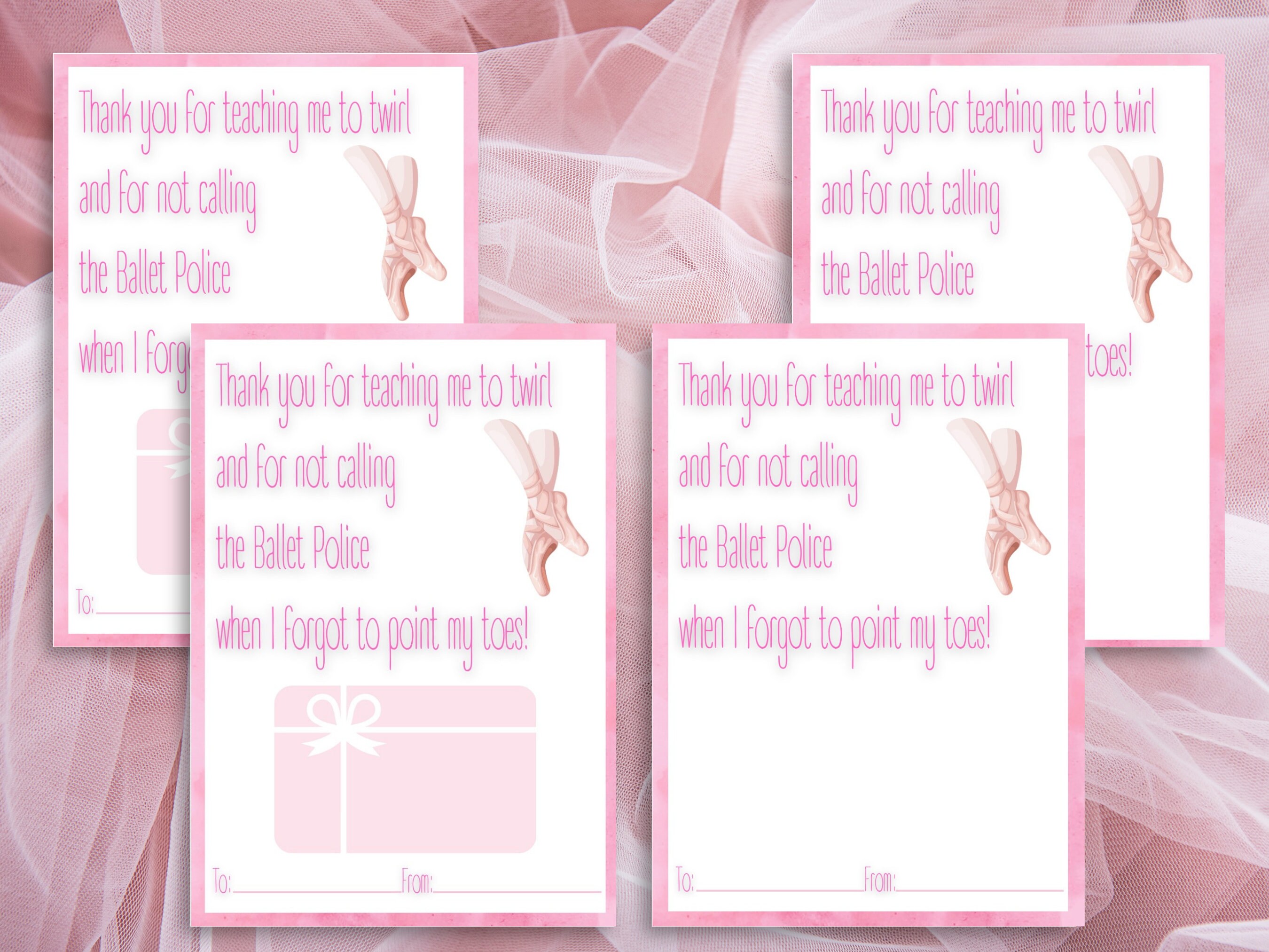 Ballet Teacher Appreciation Gift Card Holder | Thank You Ballet Teacher ...