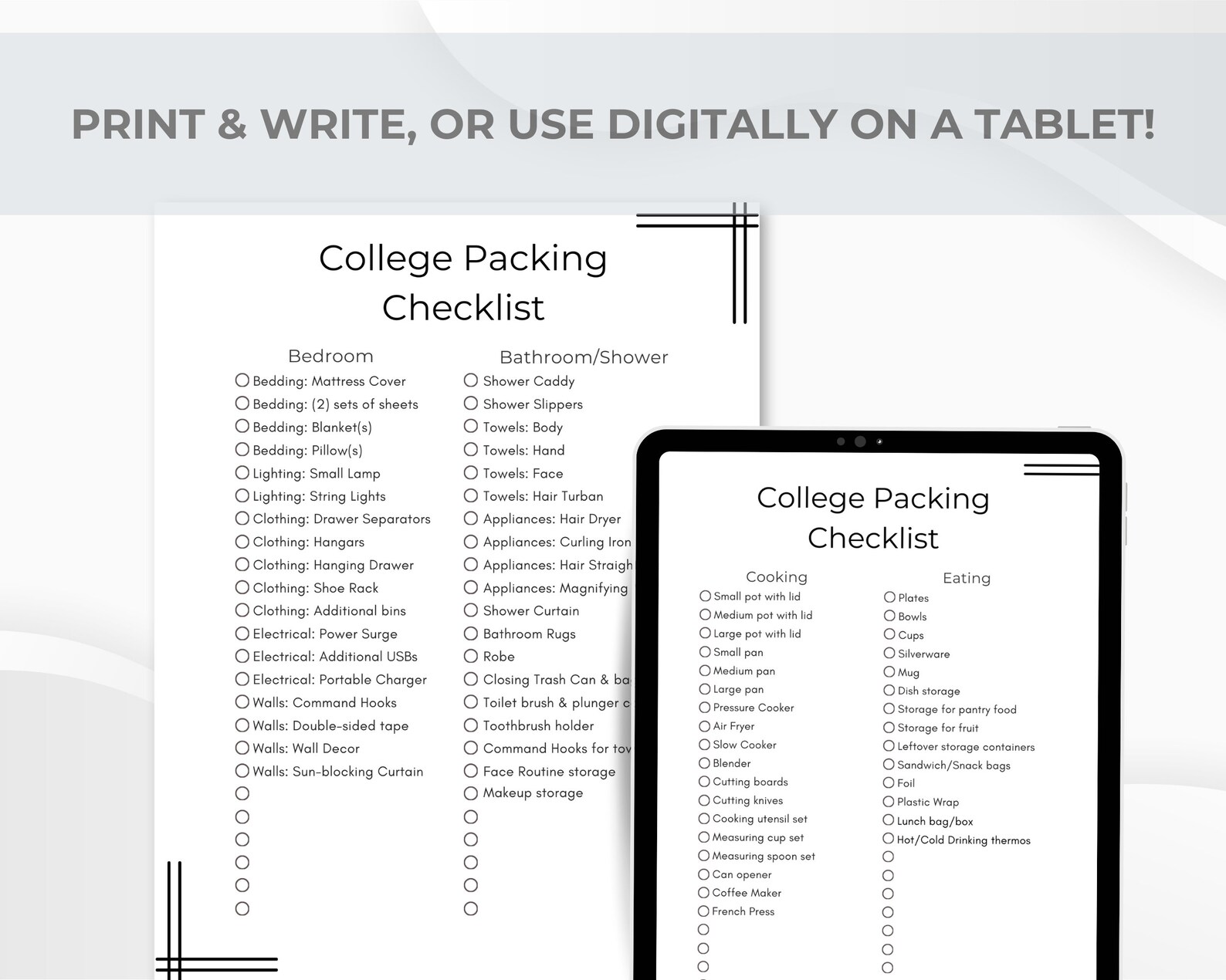 Back to School | College Checklist | College Packing Checklist | Dorm ...