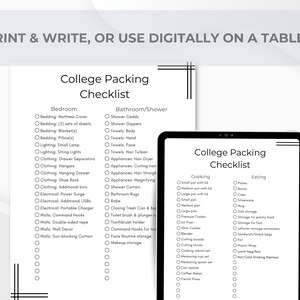 Back to School | College Checklist | College Packing Checklist | Dorm ...