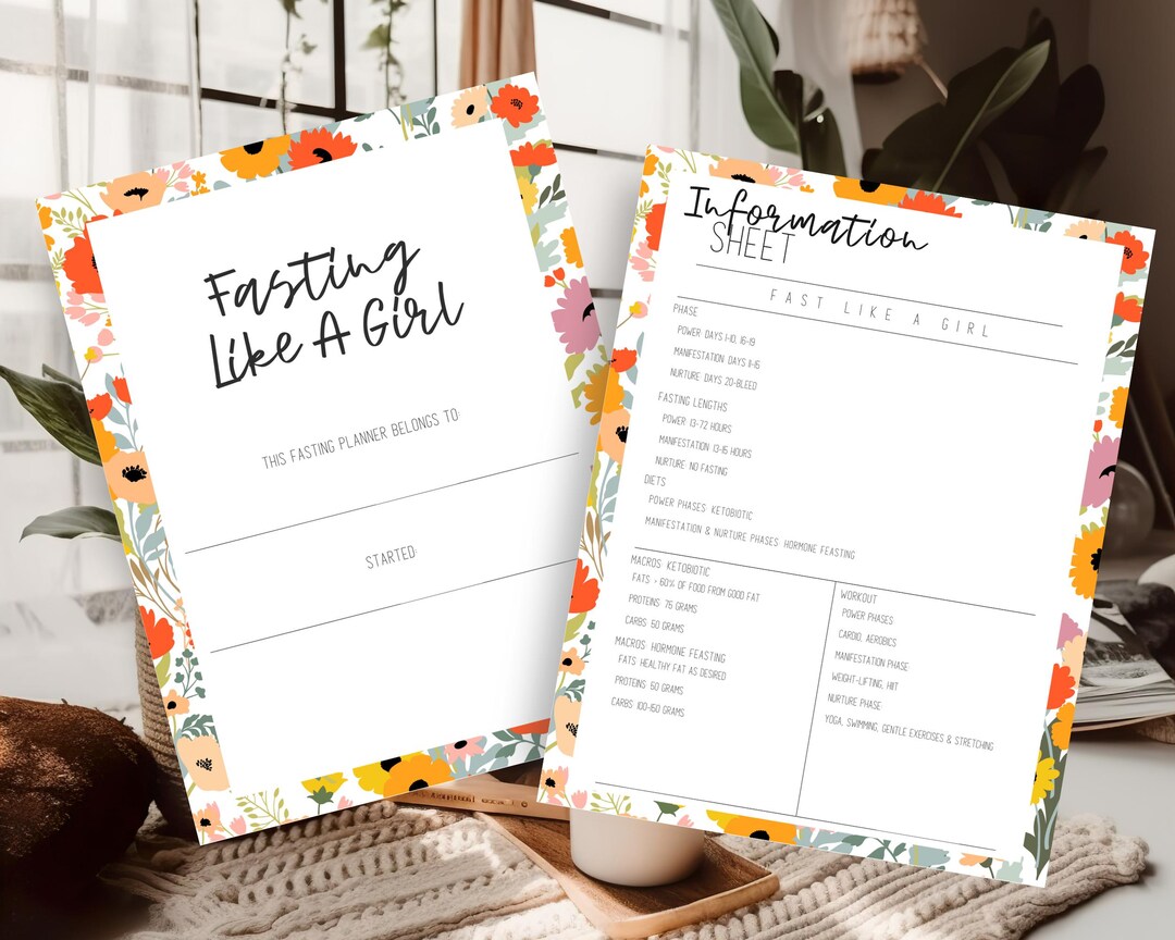 Fast Like A Girl Year Planner | Intermittent Fasting | Fast Track ...