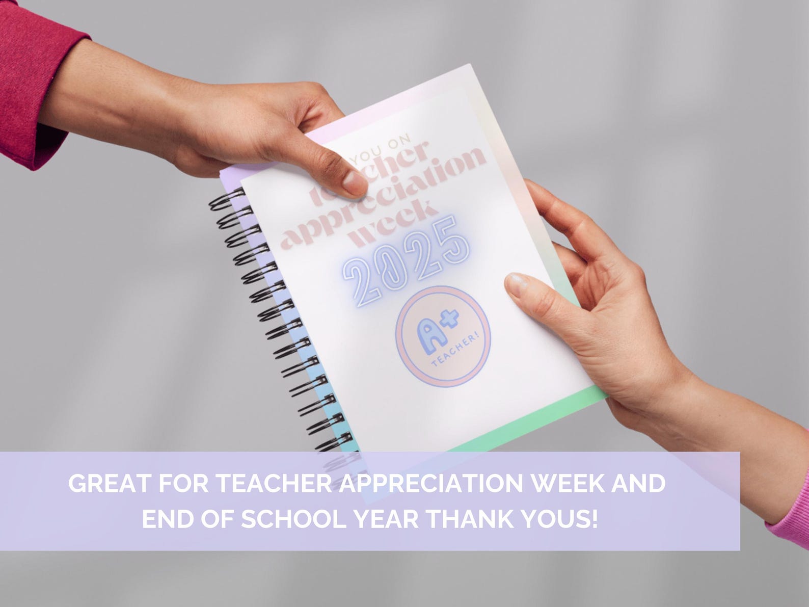 Teacher Appreciation Gift Card Book: Printable Keepsake (digital ...