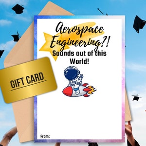 Aerospace Engineer Gift Card Holder | Graduation Gift Card | Ready for ...