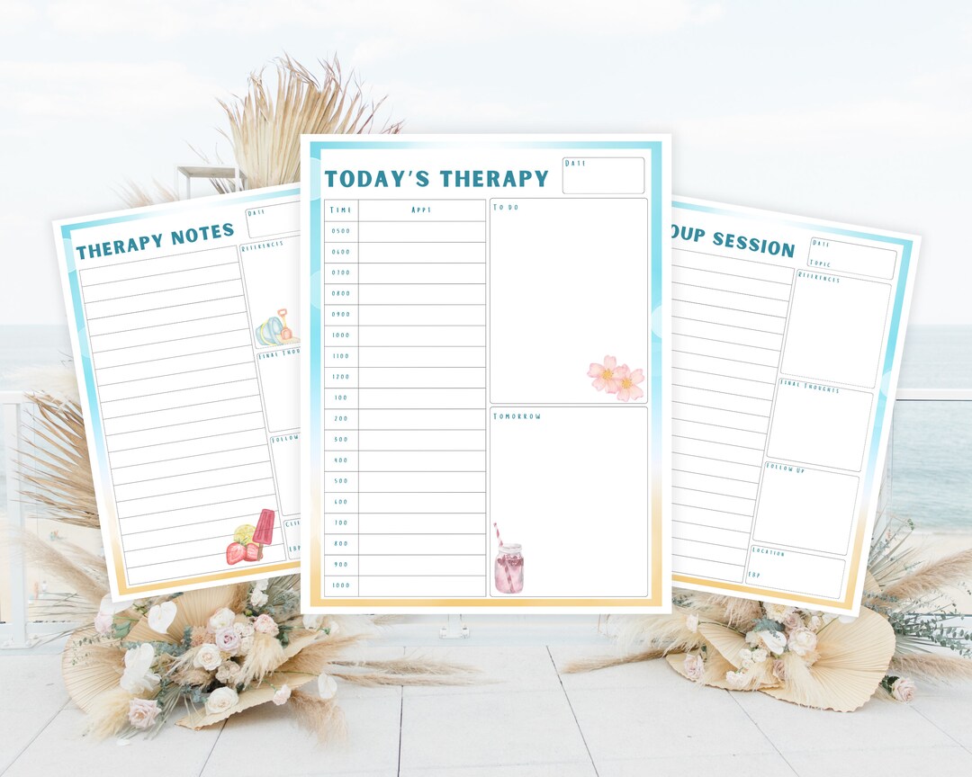 Therapist Daily Routine: Therapy Session Notes & Planner (digital ...