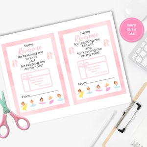 Ballet Teacher Appreciation Gift Card Holder | Thank You Ballet Teacher ...