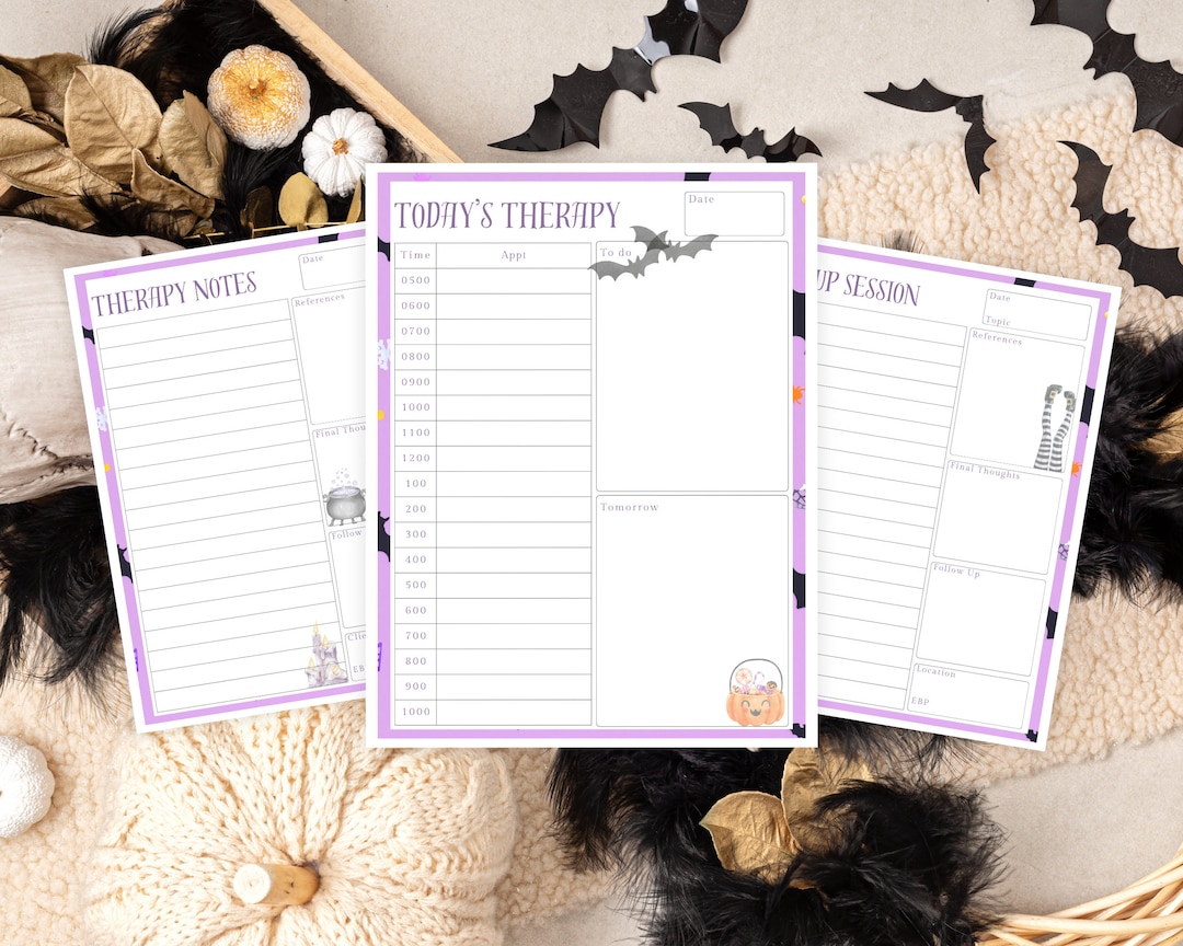 Therapist Daily Planner: Therapy Session & Group Notes (digital ...