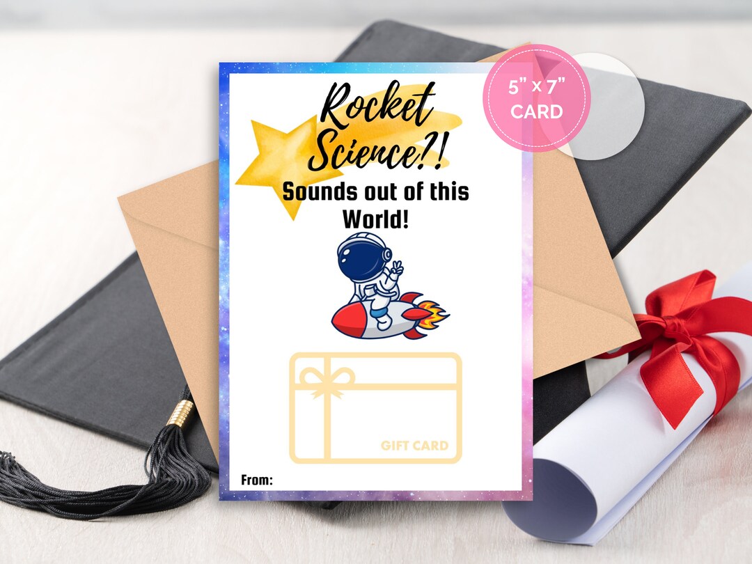 Rocket Science Graduation Gift Card Holder | Graduation Gift Card ...