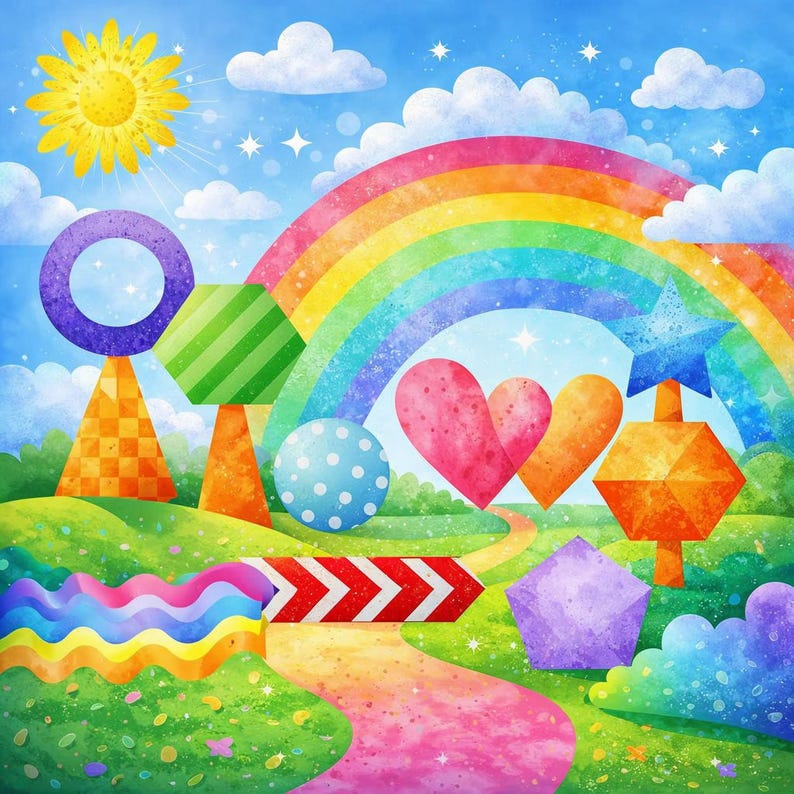 20 Geometric Brushes for Photoshop: Abstract Shapes Brush Set | Digital ...