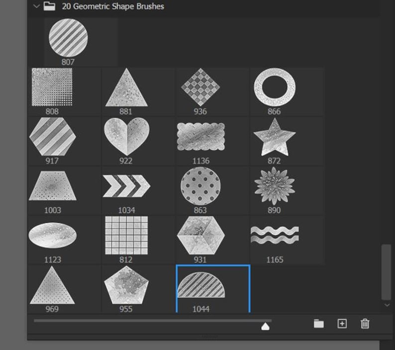 20 Geometric Brushes for Photoshop: Abstract Shapes Brush Set | Digital ...