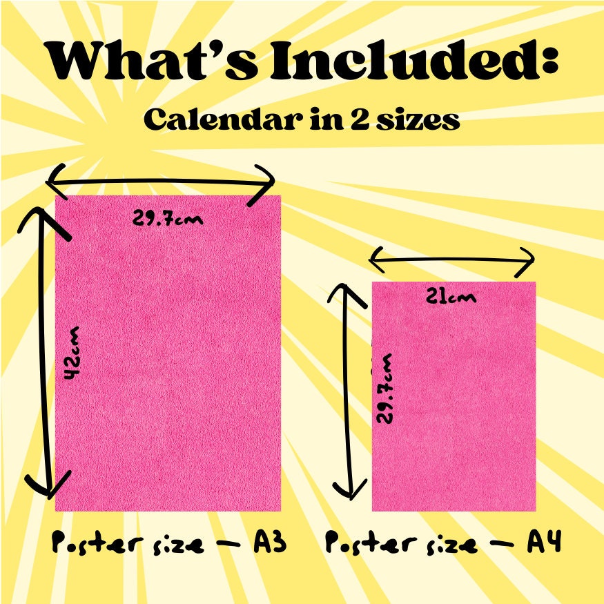 2024 Cocktail Printable Yearly Calendar Cocktail Calendar A3 and A4 - Etsy