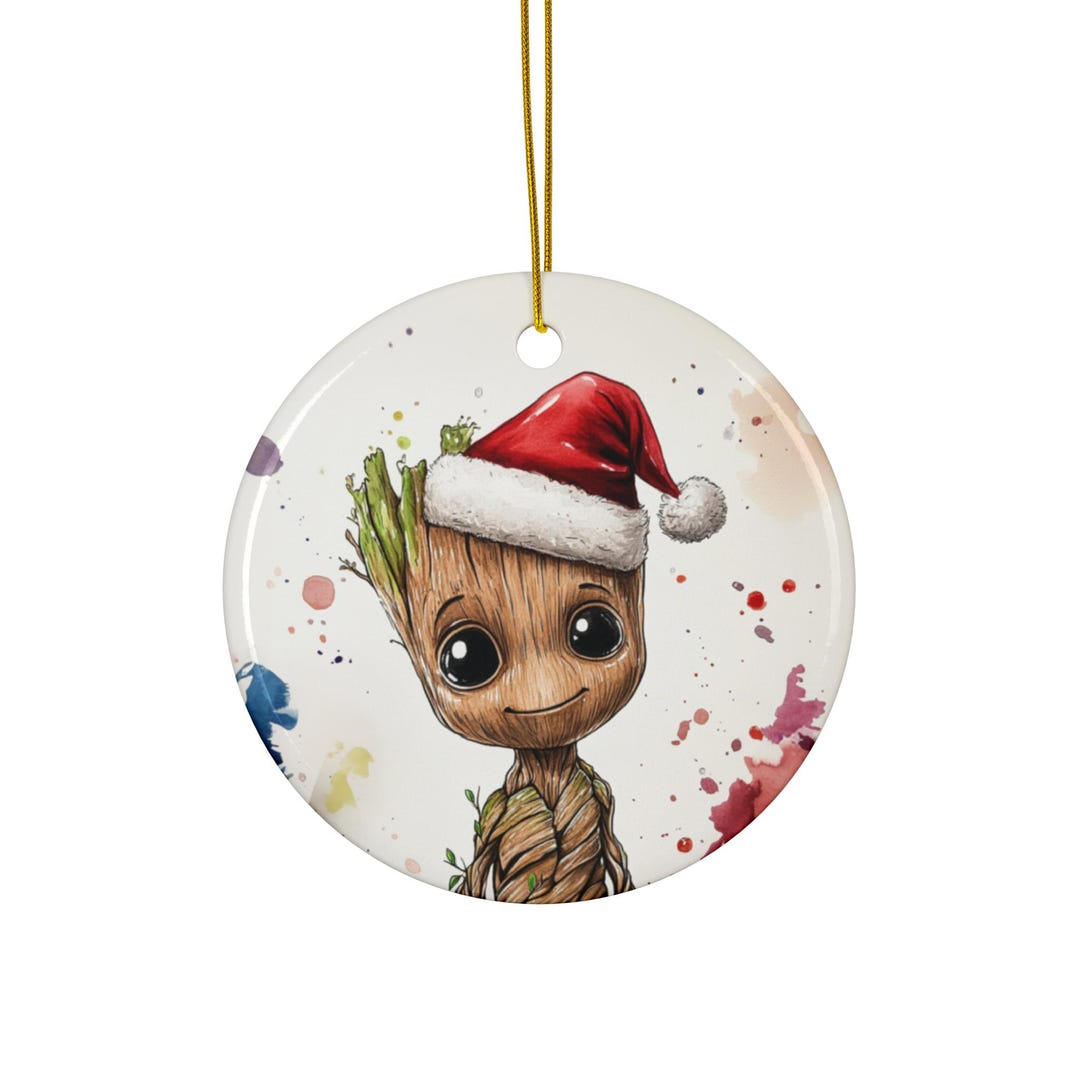 Ceramic Ornament, Groot Santa Hat Christmas Decoration, Holiday Tree ...