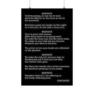 THE MATRIX Script Art Print - Etsy