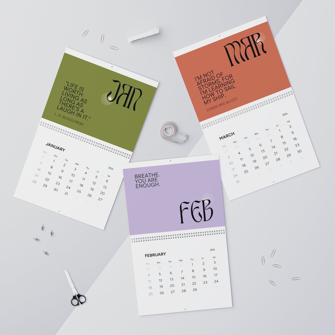 Wall Calendars 2024 - Etsy