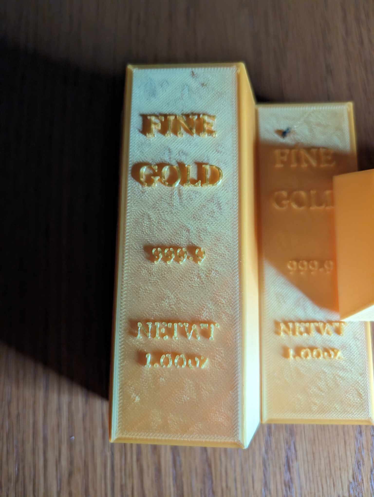 Gold Bar Cosplay Prop, 3D Printed, Realistic, Golden, Prop, Roleplay ...