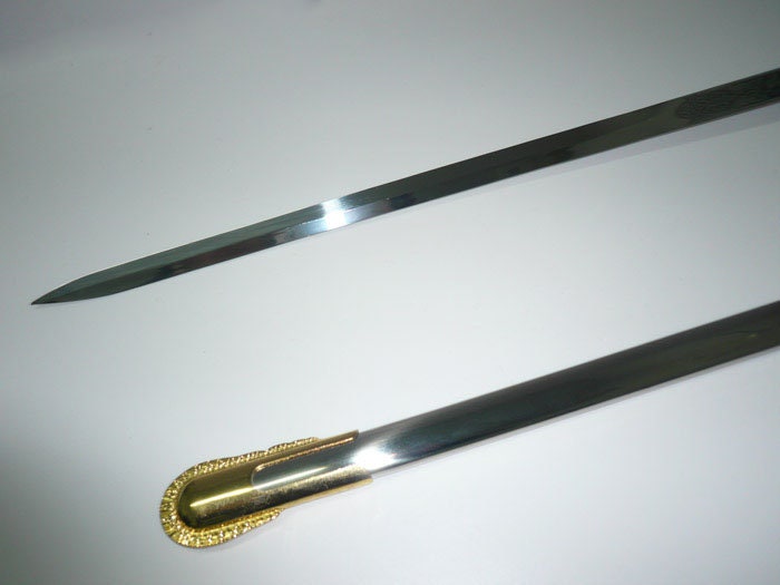 S0114 German Don Quixote Rapier Musketeer Sword 35.6 With Sphere Bowl ...