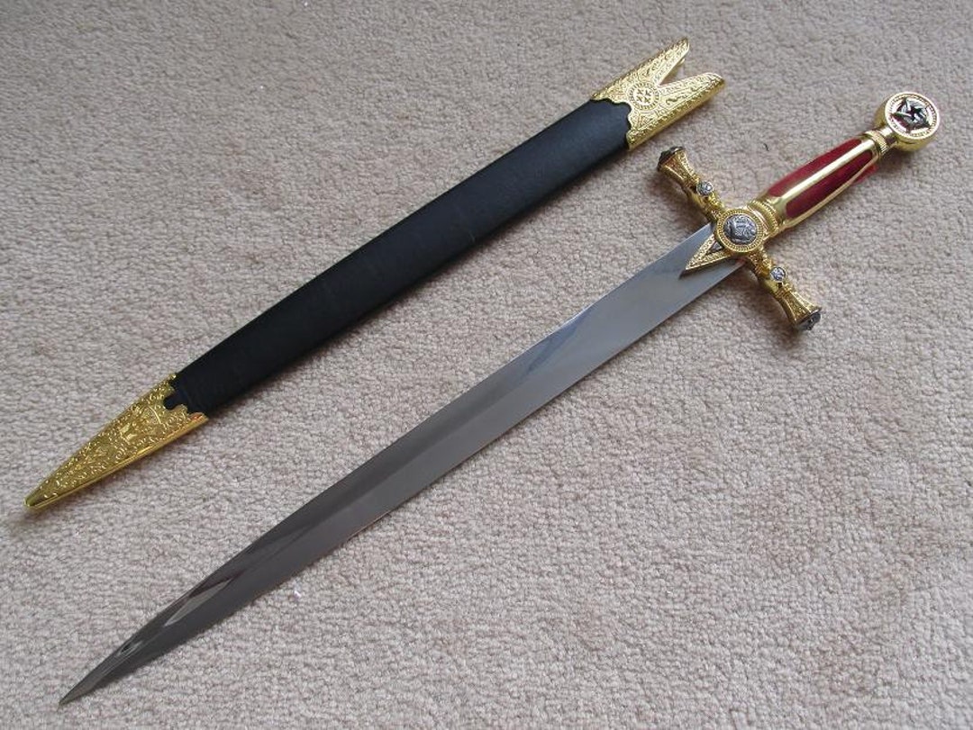 S0072 Masonic Mason Templar Freemasonry Ceremonial Sword Dagger 25.3 ...