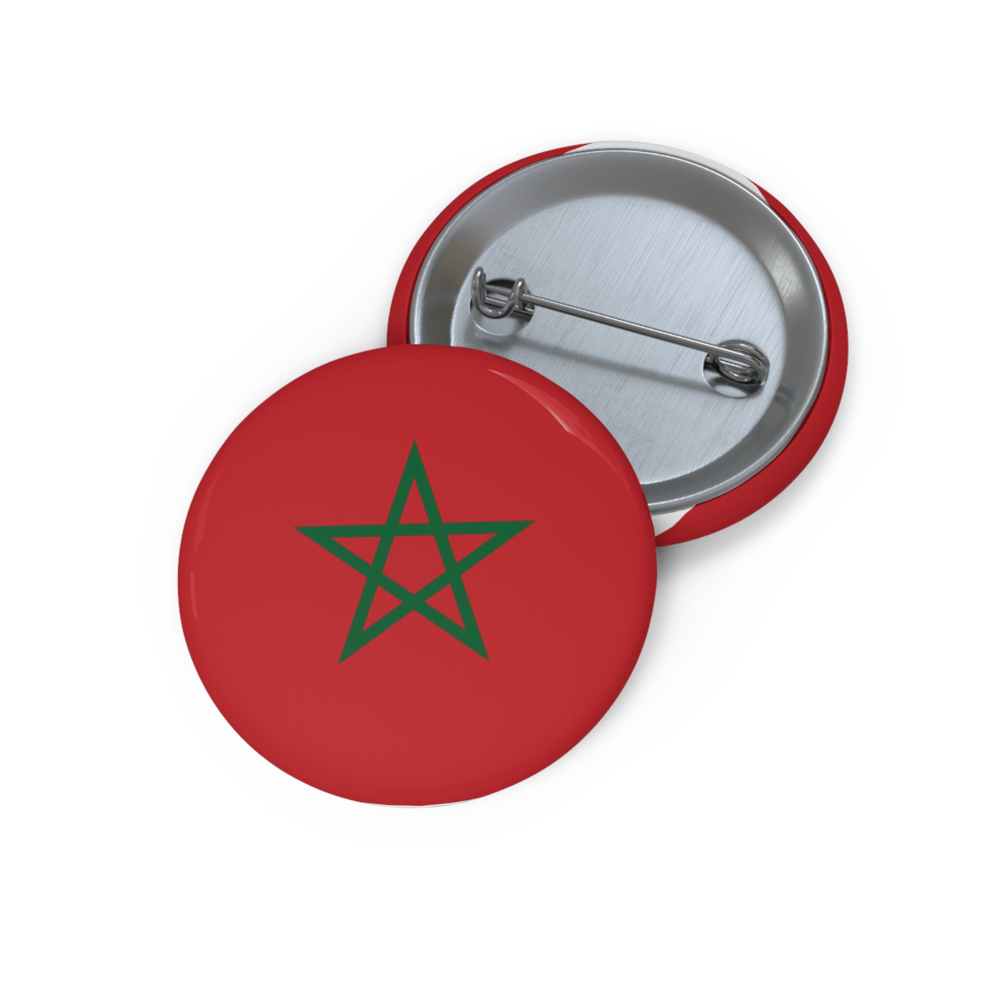 Moroccan Flag's Button, Moroccan Flag Buttons, Moroccan Flag, Flag of ...