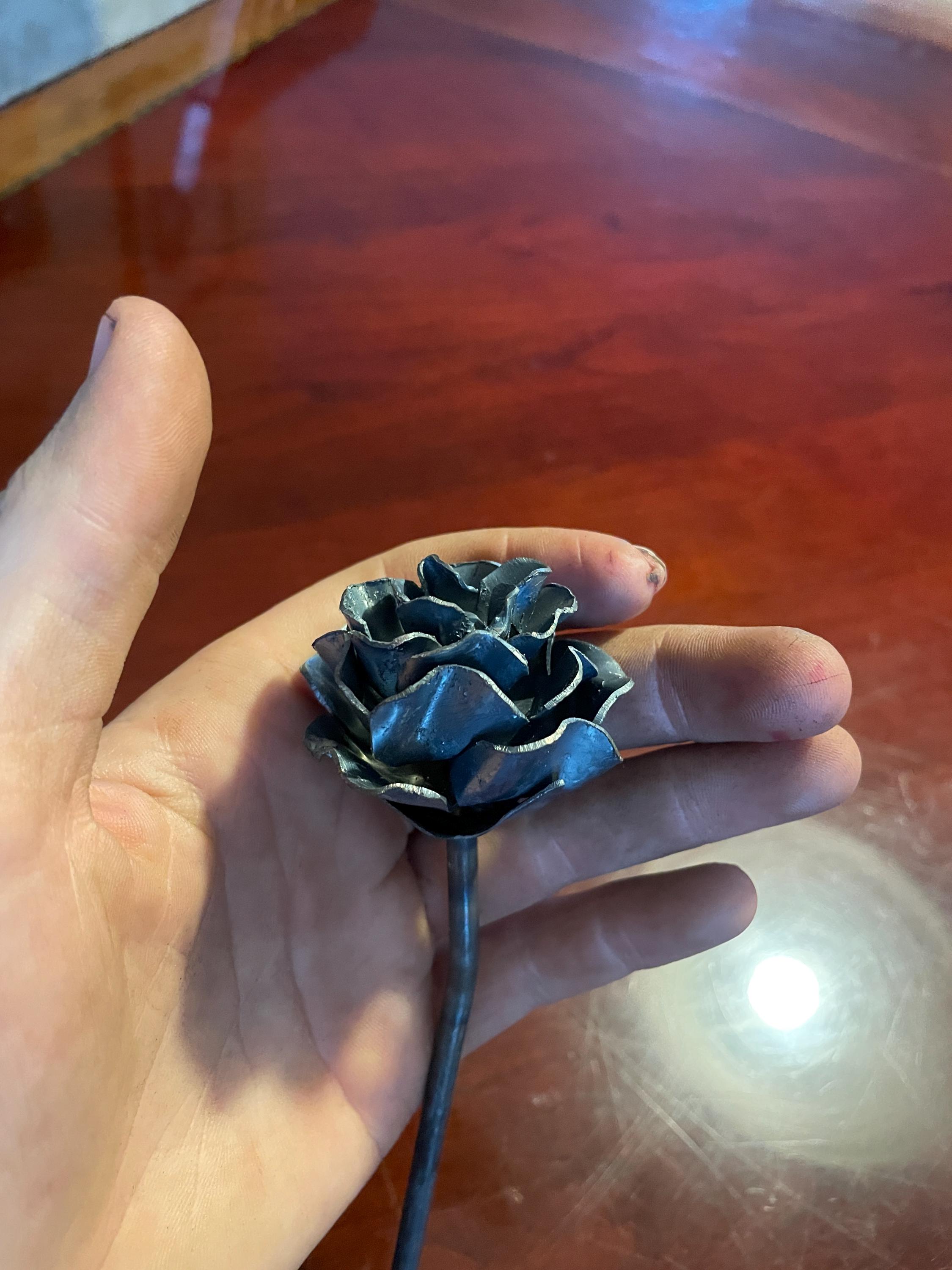 Mini Sheet Metal Rose - Etsy