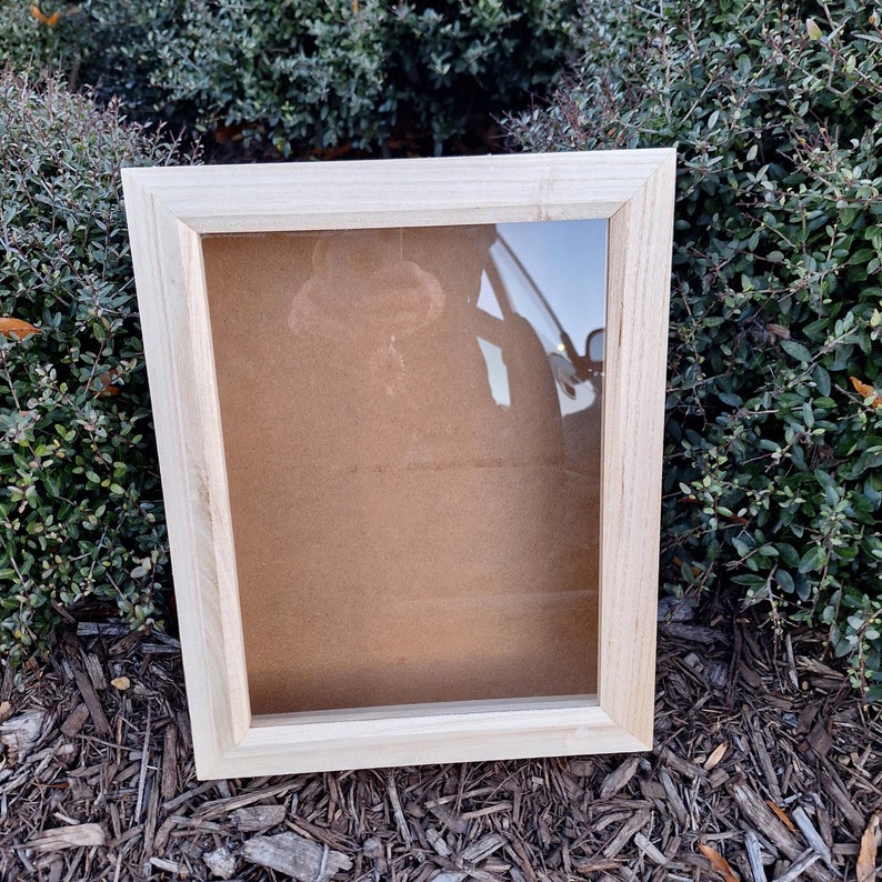 Wooden Display Box With Lid Vintage Wood and Glass Trinket Box for ...