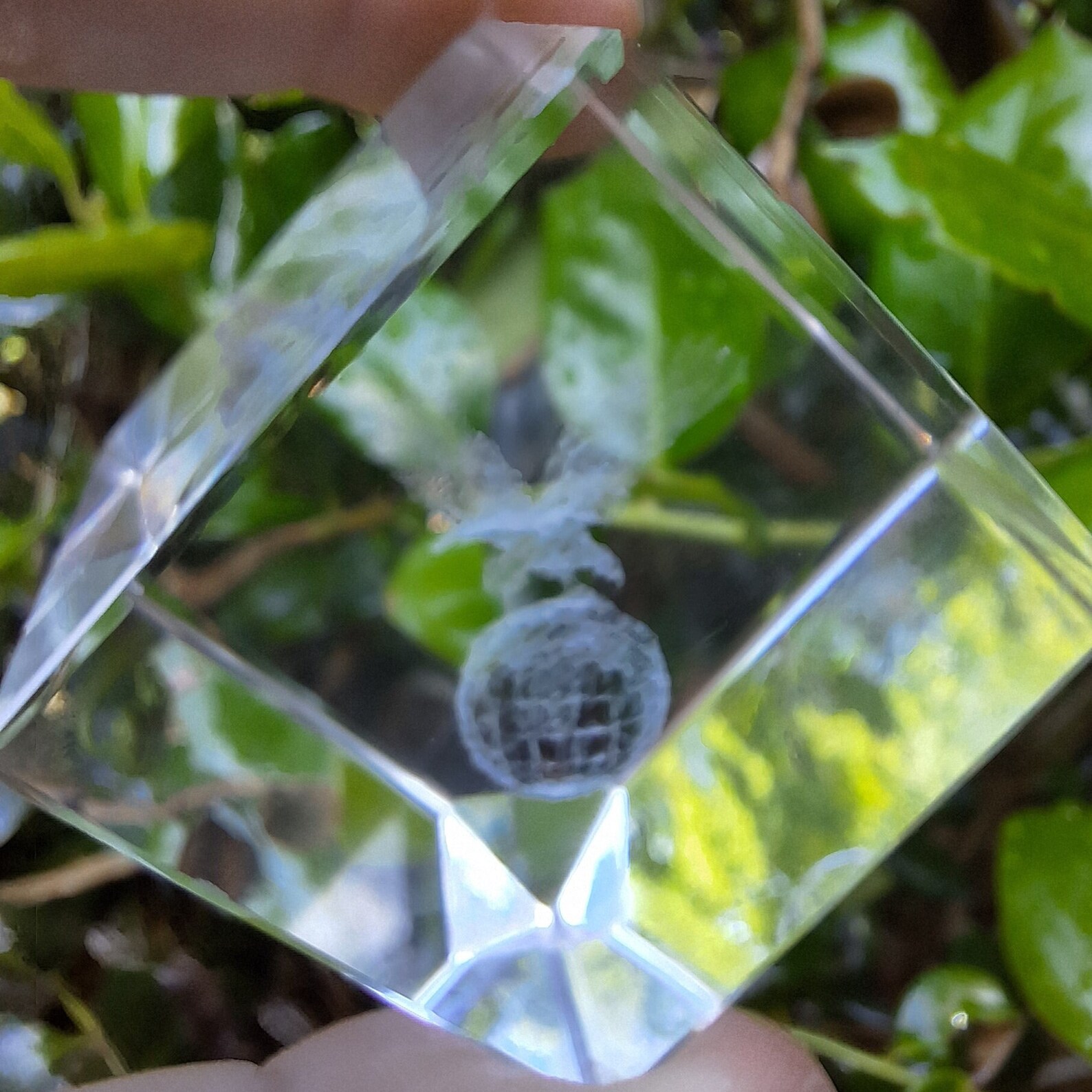 Crystal Cube 3D Laser Etched Glass Eagle Mini Miniature Collectible ...
